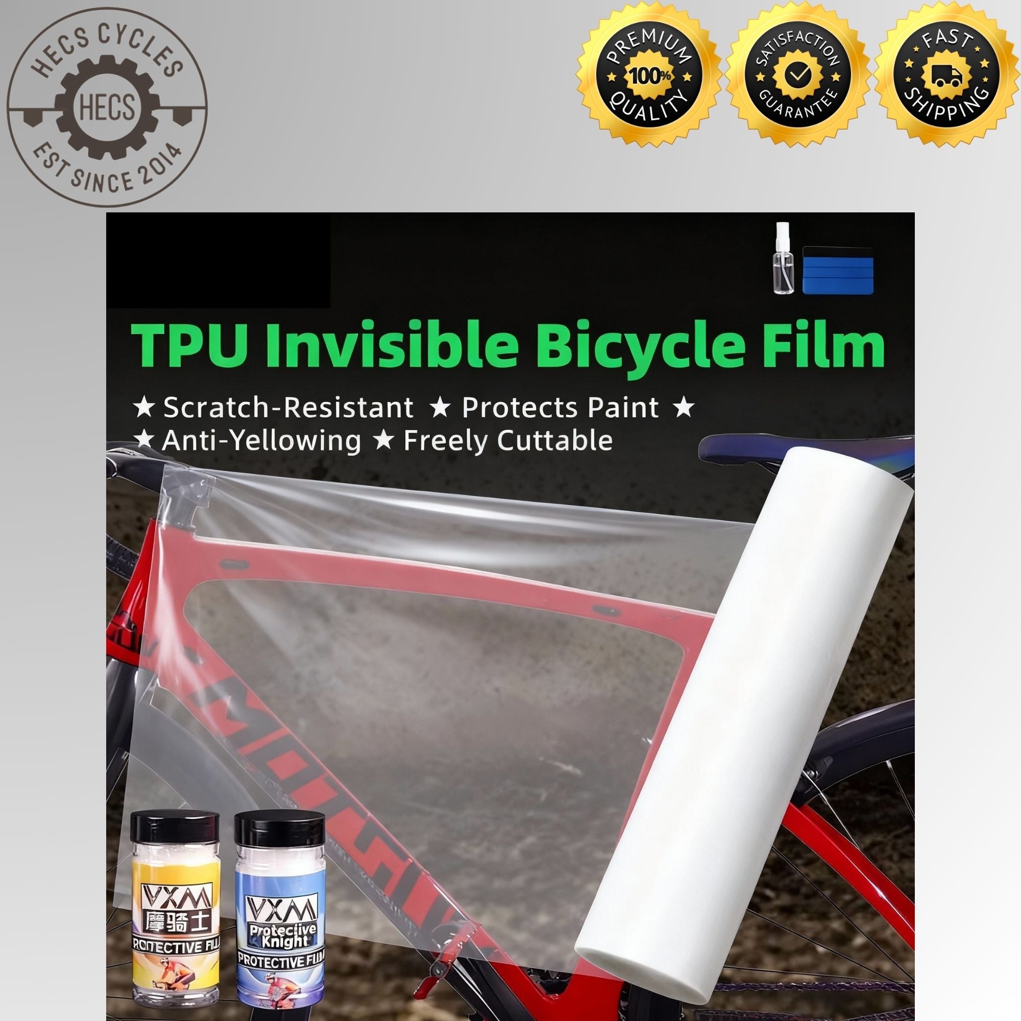 Bicycle TPU Invisible Frame Protection Film Scratch Wear Resistant Fre ...