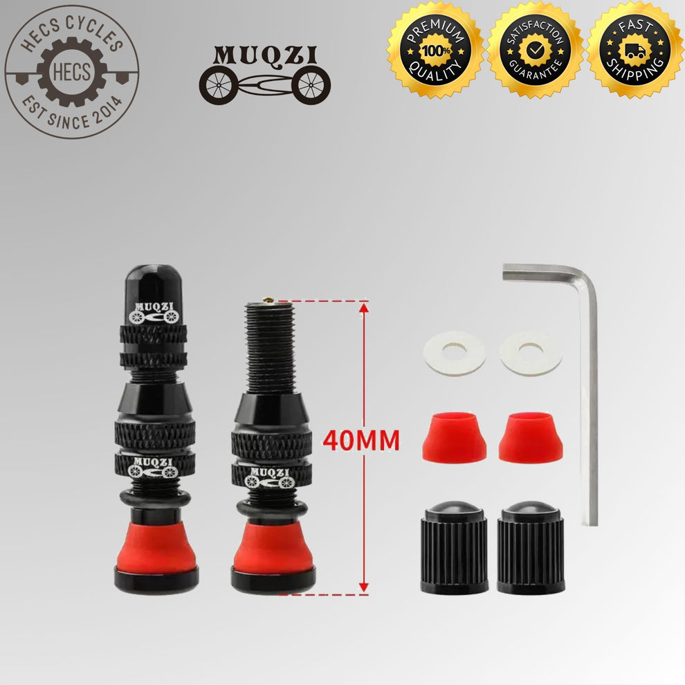 Bicycle Tubeless Schrader Valve Set 40mm 60mm Aluminum Alloy Tubeless ...