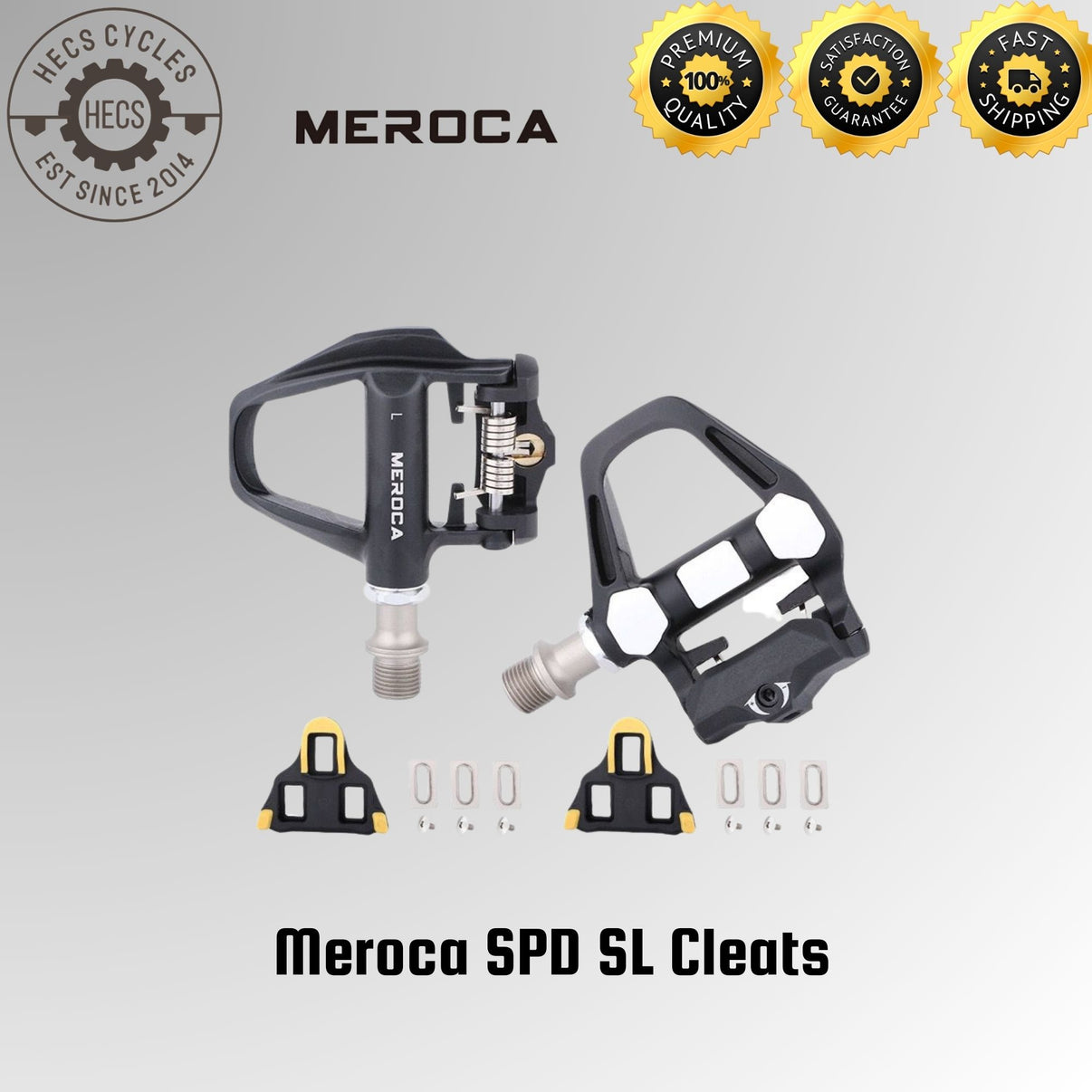 Meroca SPD SL Pedals Cleats Road Bike Fixed Gear Pedals – HECS Cycles