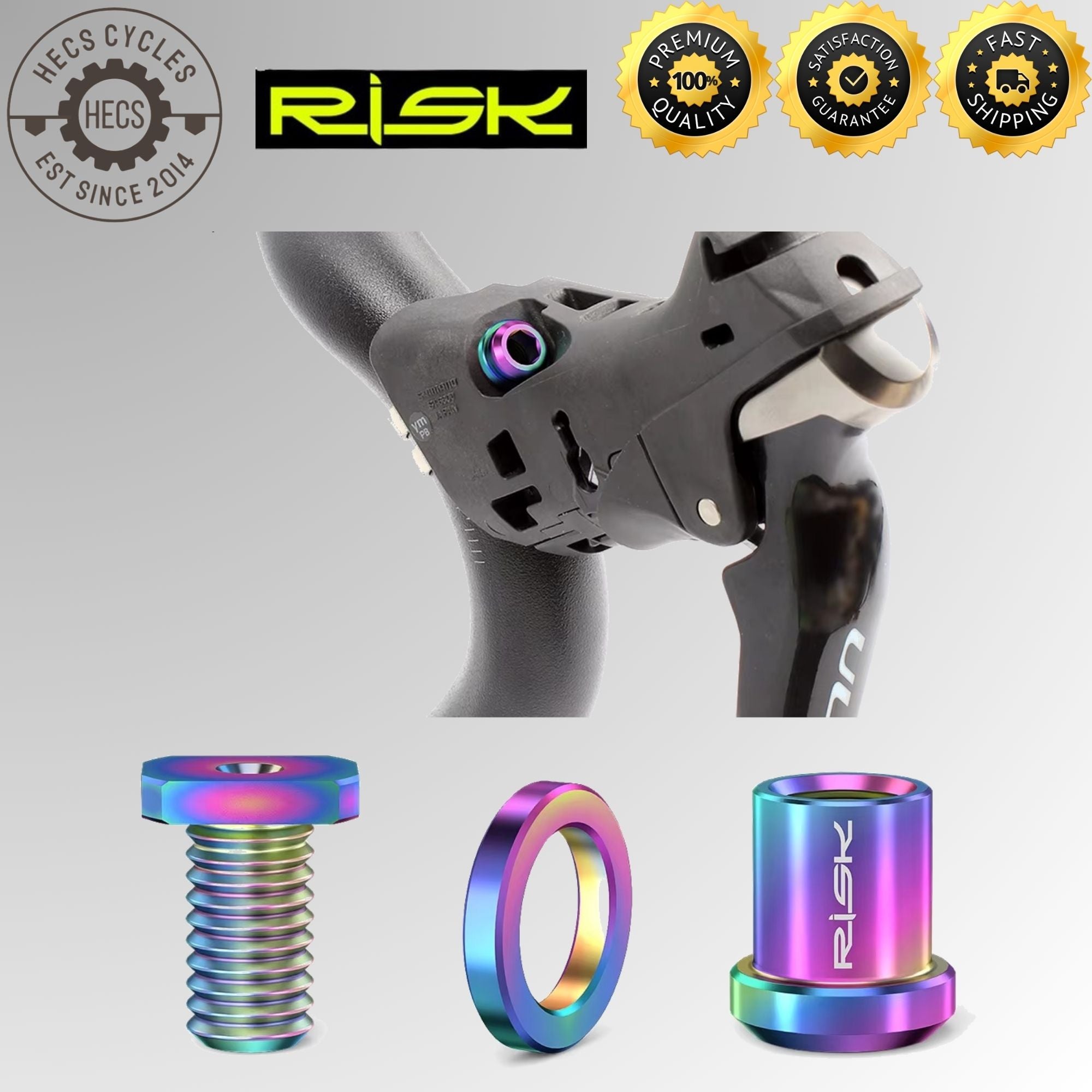 RISK Titanium Shifter Clamp Bolt Set Bicycle Gear Lever Fixing Screws ...